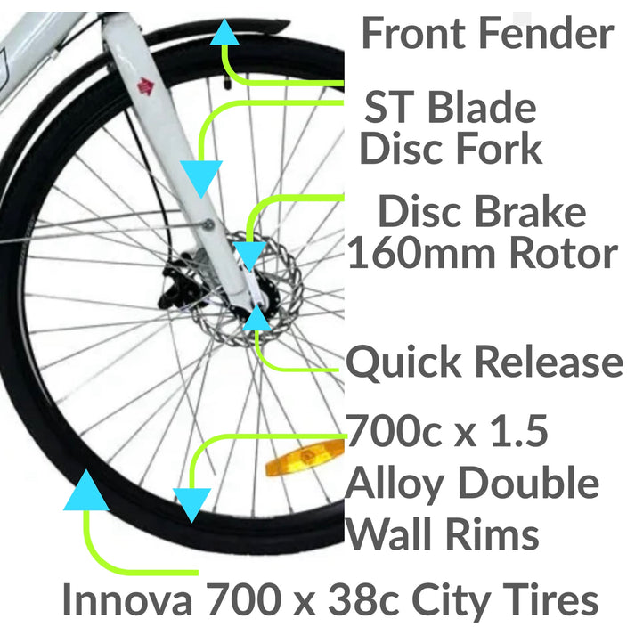 2025 Infinity LADIES Step Thru BOSS.three 7-Speed Dual Disc 700c Comfo ...