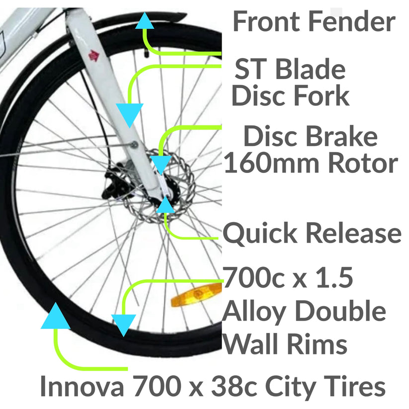 2025 Infinity LADIES Step Thru BOSS.three 7-Speed Dual Disc 700c Comfo ...