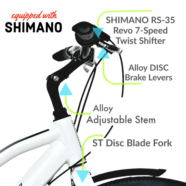 2025 Infinity LADIES Step Thru BOSS.three 7-Speed Dual Disc 700c Comfo ...